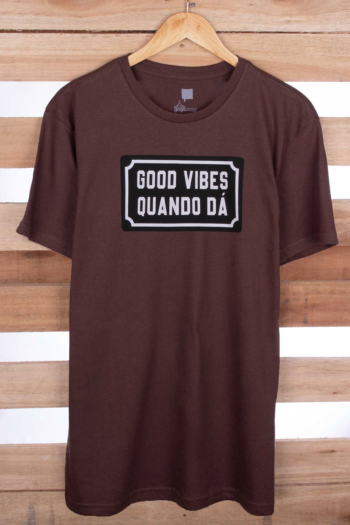 Camiseta Good Vibes Quando Dá - Plus Size